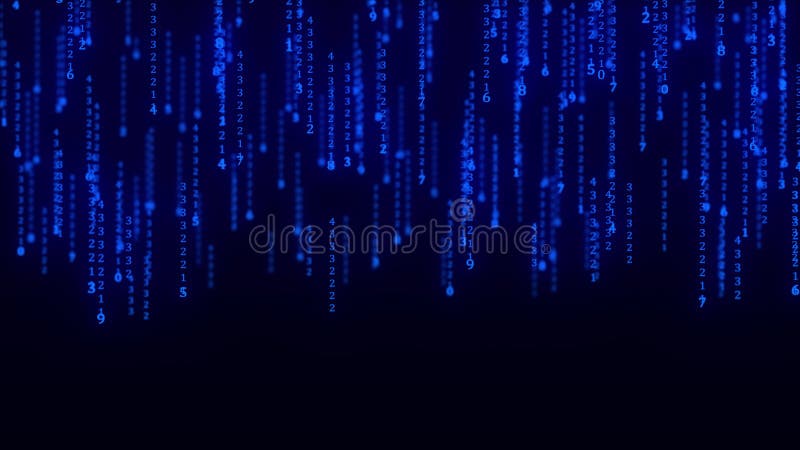 Digital Background. Big Data. Hacker Concept. Abstract Matrix. Computer Generated Many Numbers ...