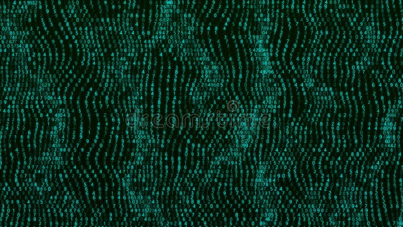 Digital Background. Big Data. Hacker Concept. Abstract Matrix. Computer Generated Many Numbers ...