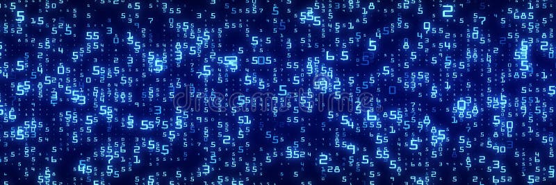 Digital Background Blue Matrix Coding Or Hacking Concept Abstract