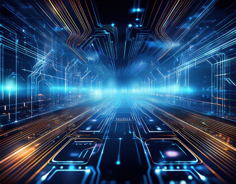 Digital Background Creating a Futuristic Environment for Technology ...