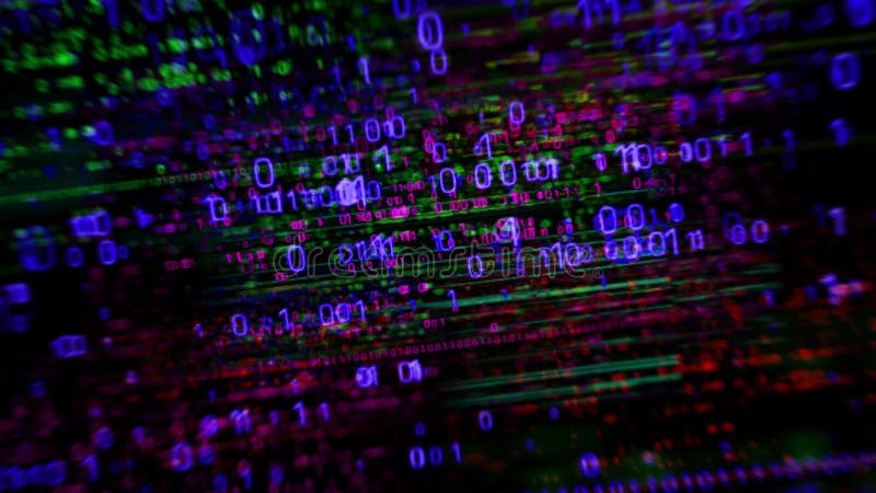 Digital Background Cyber Binary Technology Abstract Concept Loop Animation Stock Footage - Video ...