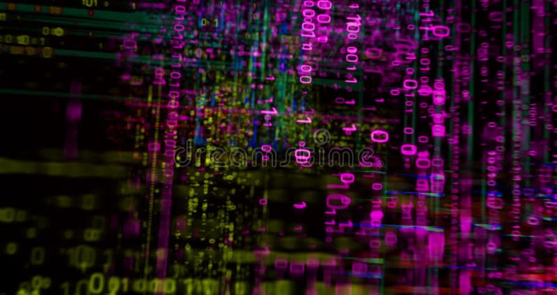 Digital Background Cyber Binary Technology Abstract Concept Loop Animation Stock Footage - Video ...