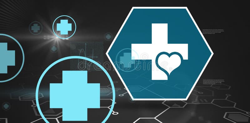 Digital Background with Doctor Sign Stock Illustration - Illustration ...