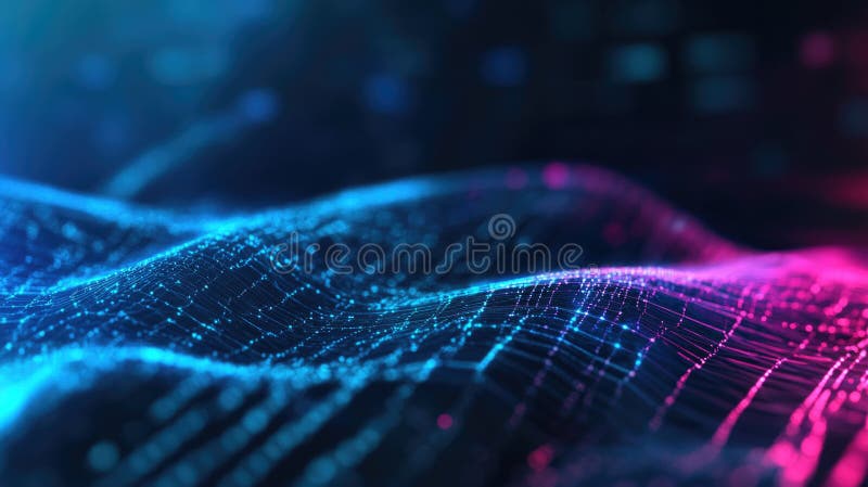 Digital Background Featuring Flowing Data Streams for Technology and ...