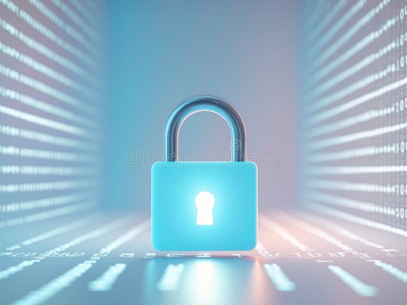 Digital Background Featuring Glowing Padlock Code Stock Photos - Free ...