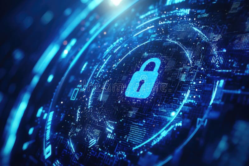 Digital Background Featuring Pixelated Padlock and Data Protection ...