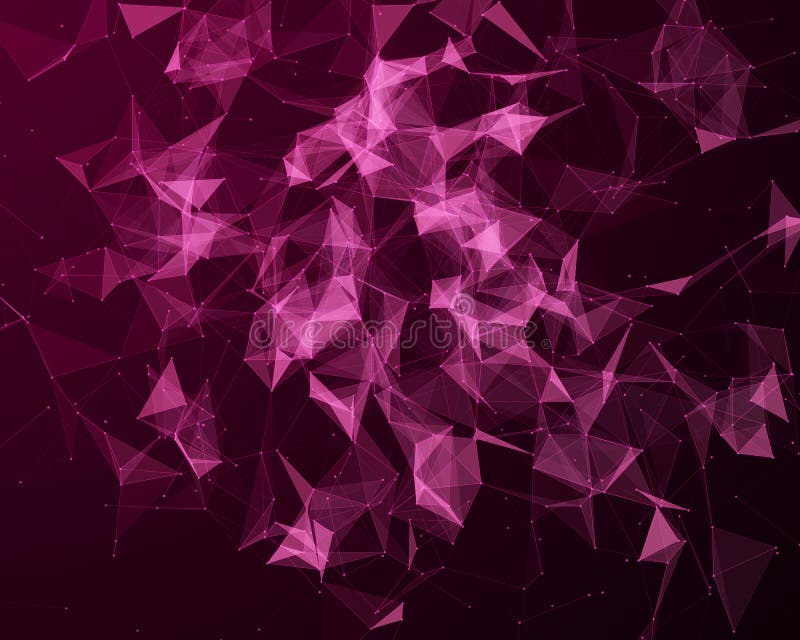 Digital Background with Geometric Particles Stock Illustration ...