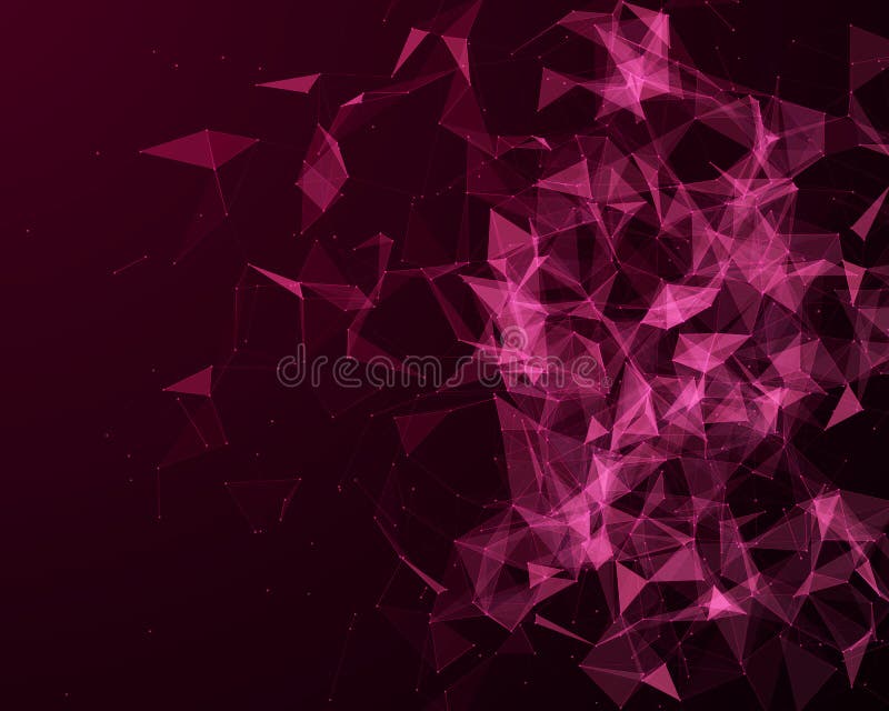 Digital Background with Geometric Particles Stock Illustration ...