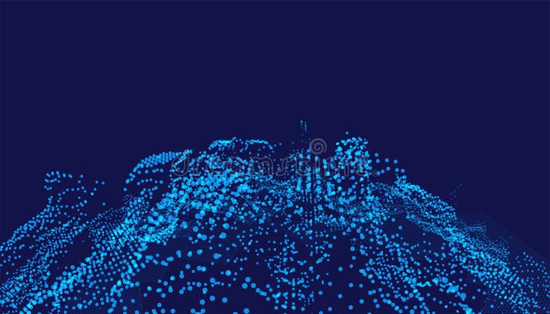 Digital Background with Glowing Tech Particles Design Stock Vector ...