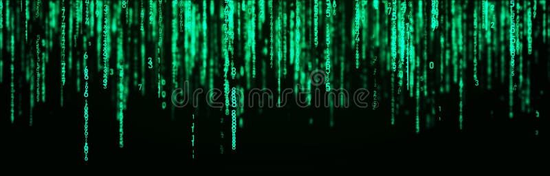 Digital Background Matrix with Transfusion of Blue and Purple Colors. Coding or Hacking Concept ...