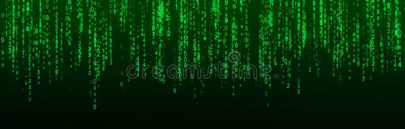 Digital Background Green Matrix Matrix Style Program Stream Of Decimal Digits Computer Code