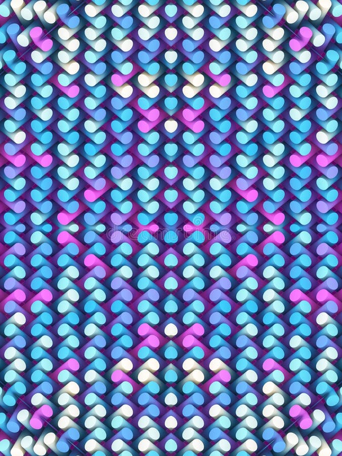 Digital Background with Multi Colored Cylindrical Shapes. Contemporary ...