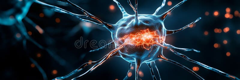 A Digital Background of Neuron Science Microscopic View of a Neuron ...