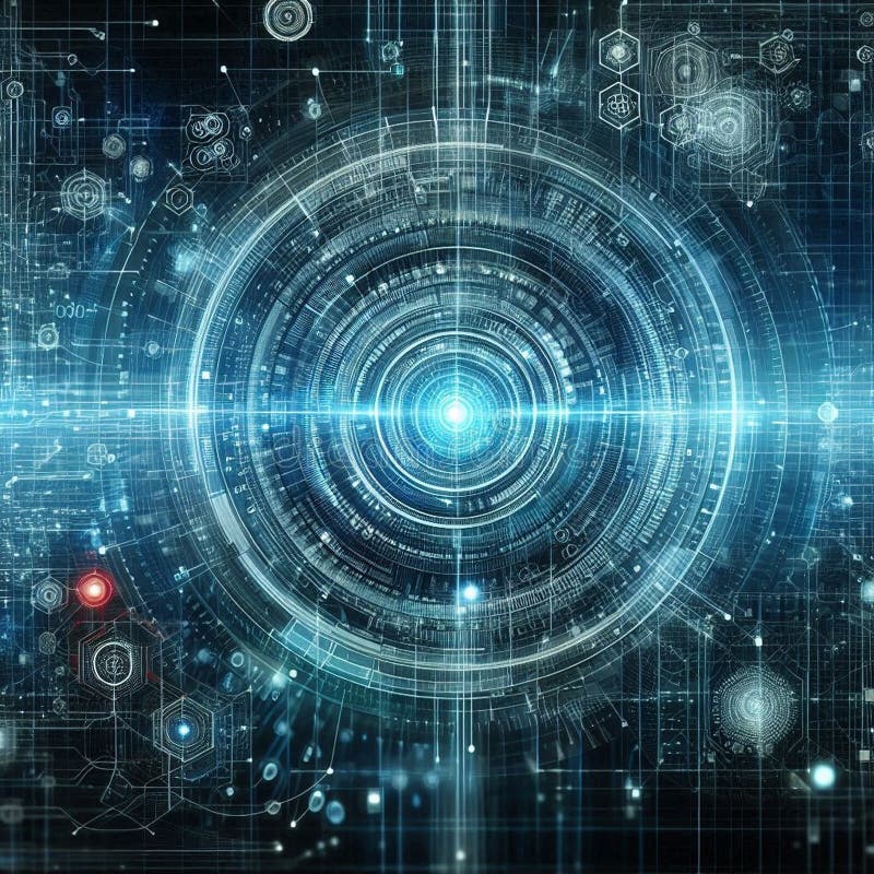 Digital Background Perfect for Tech Processes Stock Illustration ...