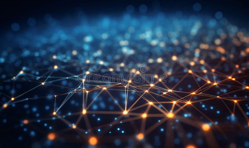 Digital Background Perfect for Tech Processes, Neural Networks ...