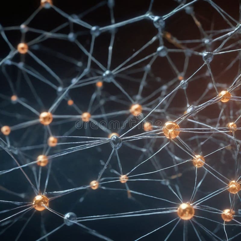 Digital Background Perfect for Tech Processes, Neural Networks, Artificial Intelligence, Data ...