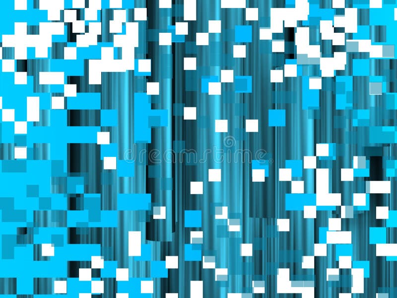 Blue Digital Background with Pixels Over Blue Bright Backlight. Stock ...