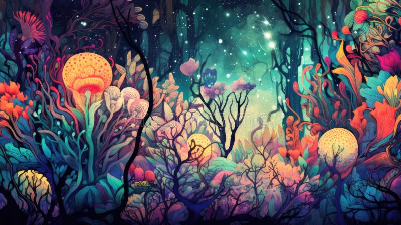 Beautiful Digital Background Stock Illustration - Illustration of ...