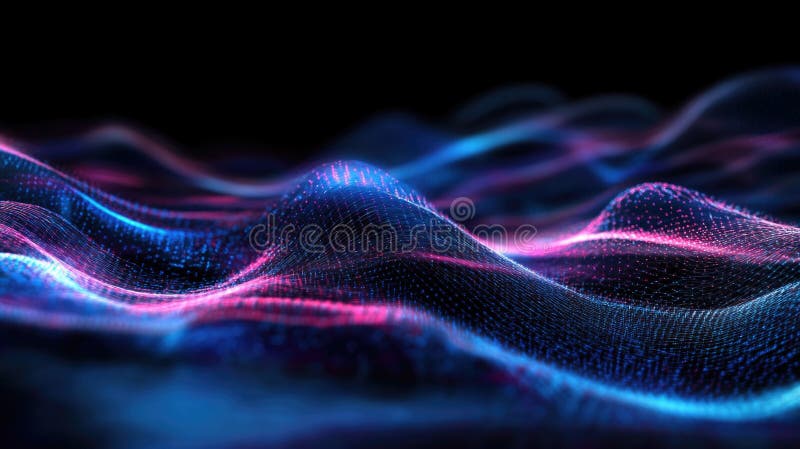 Digital Background Showcasing Vibrant Waves for Technological Processes ...
