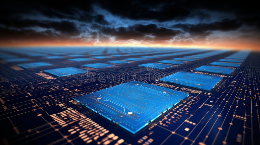 Digital Background for Sophisticated Tech Operations and Neural Network ...