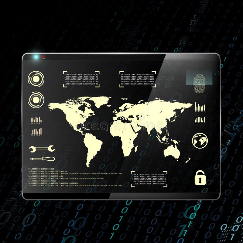 Transparent touch screen stock vector. Illustration of modern - 50775290