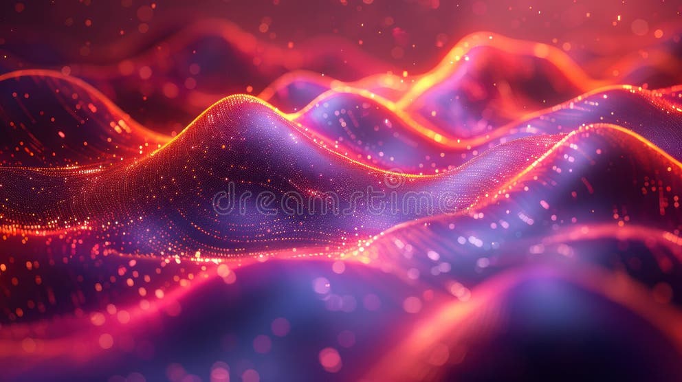 Digital Background with Swirling Electromagnetic Waves Stock ...