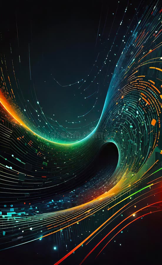 Digital Background of Technological Operations, Digital Code Flow ...