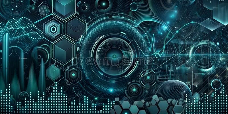 Digital Background for Technology. Geometric Abstraction. Stock Illustration - Illustration of ...