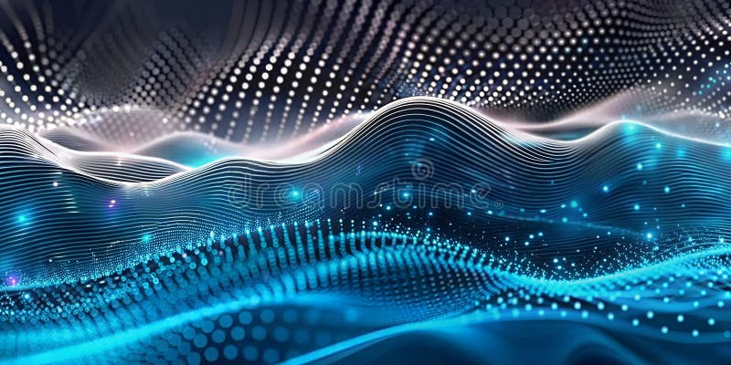 Digital Background for Technology, Waves Futuristic Abstraction. Stock ...