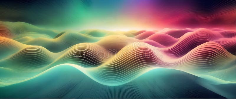 Digital Background for Technology, Waves Futuristic Abstraction. Stock ...