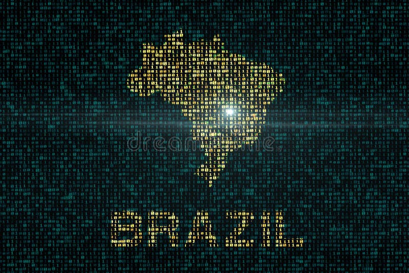 Digital Backgrounds with the Country of Brazil Map Stock Illustration ...
