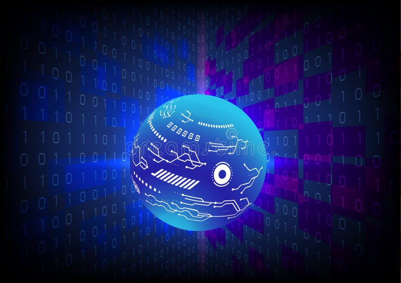 Digital ball on code stock vector. Illustration of algorithm - 374727903