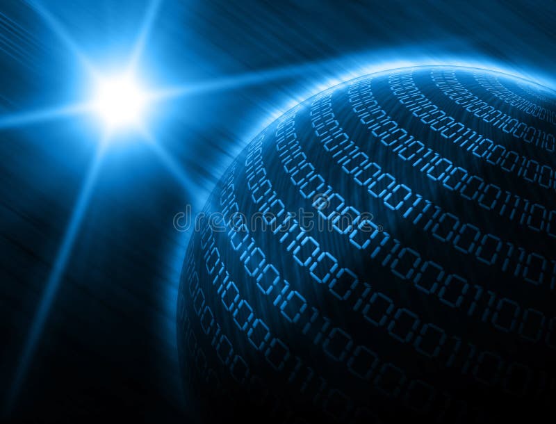 Abstract Binary Digital Code Stock Illustration - Illustration of ...