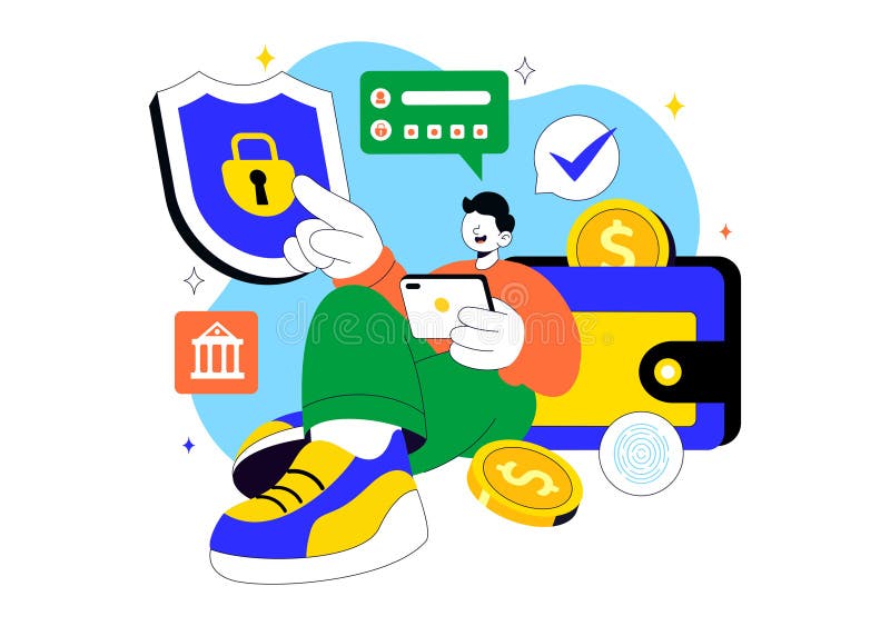 Digital Banking Security Vector Stock Illustrations – 22,834 Digital ...