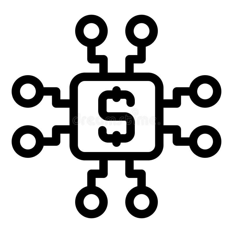 Digital Banking System Processing Financial Transactions Stock Vector ...