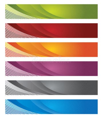 Digital Banners in Gradient and Lines Stock Vector - Illustration of ...