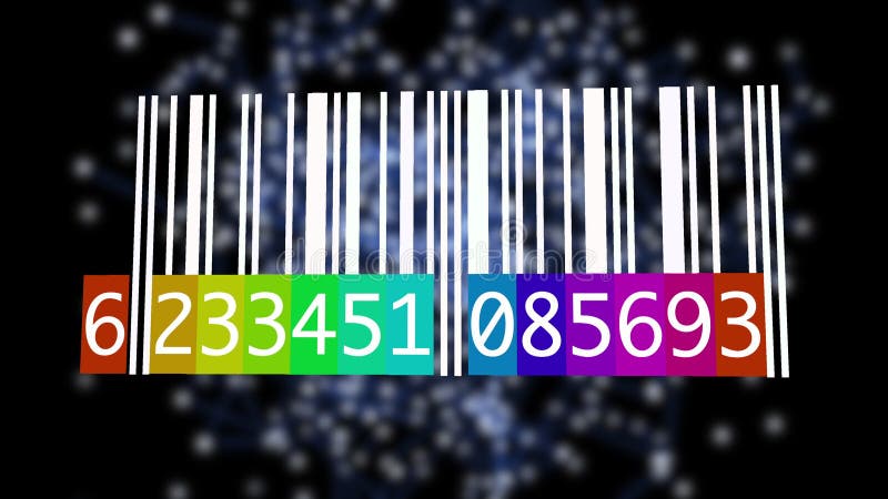 Digital Barcode Numbers Data Scanning Information Background Stock ...