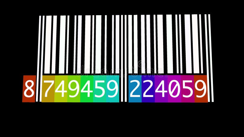 Digital Barcode Numbers Data Scanning Information Background Stock ...