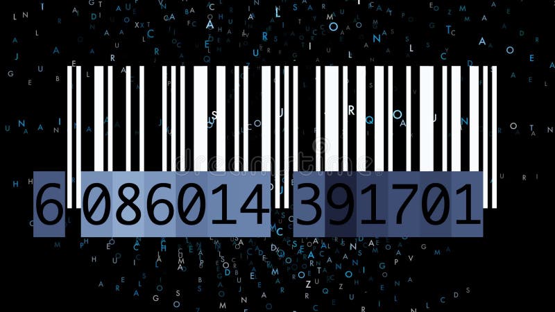 Digital Barcode Numbers Data Scanning Information Background Stock ...