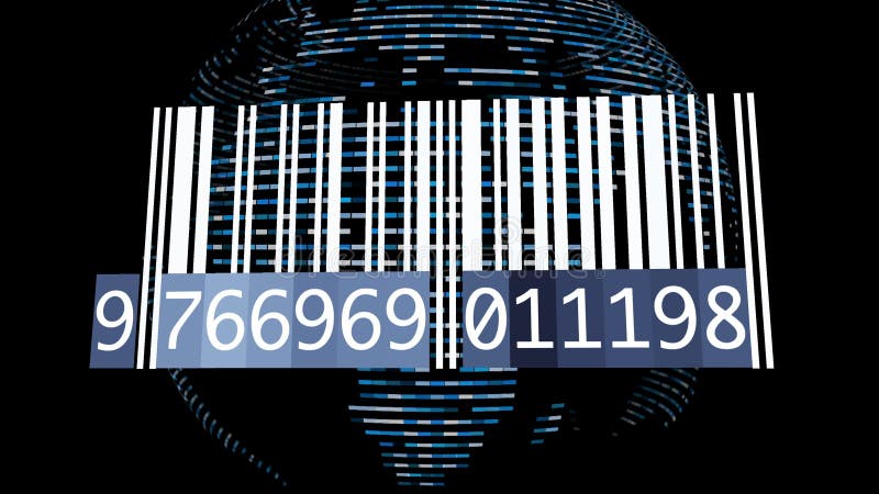 Digital Barcode Numbers Data Scanning Information Background Stock ...