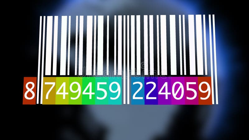 Digital Barcode Numbers Data Scanning Information Background Stock ...