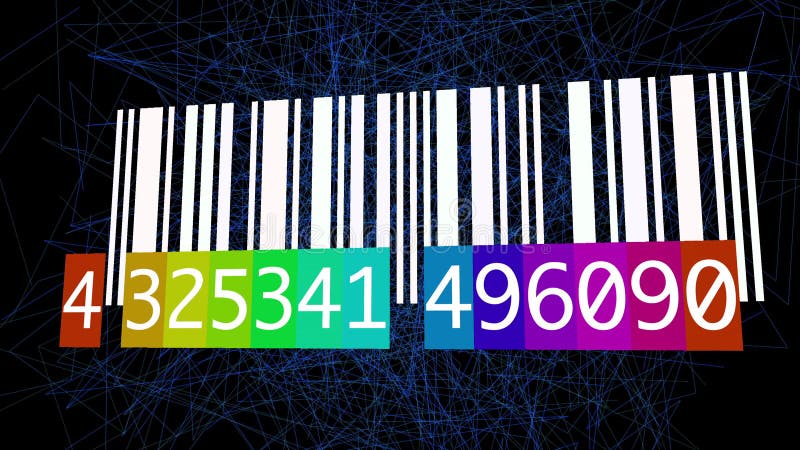 Digital Barcode Numbers Data Scanning Information Background Stock ...