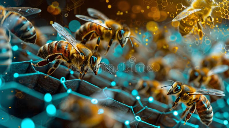 Digital Bees Stock Illustrations – 1,052 Digital Bees Stock ...