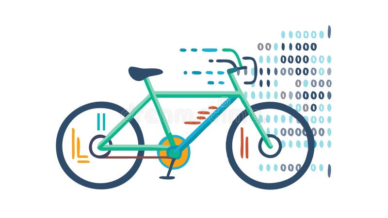 Digital Bicycle and Smart Bike Technology Integration, Vector Design ...