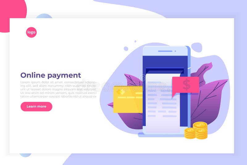 Digital Bill, Electronic Receipt or Invoice Vector Illustration. Stock ...