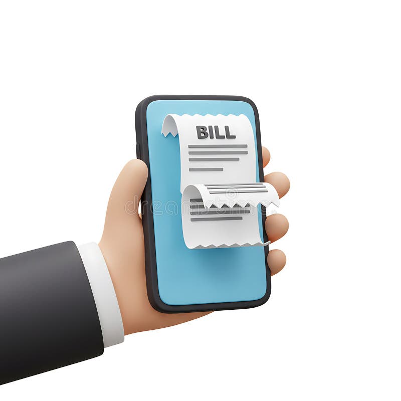Digital Bill Payment on Smartphone: Modern Finance and Technology Stock ...