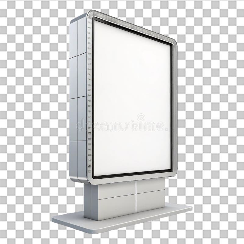 Digital Billboard Advertising Display Stand 3D Render Stock ...