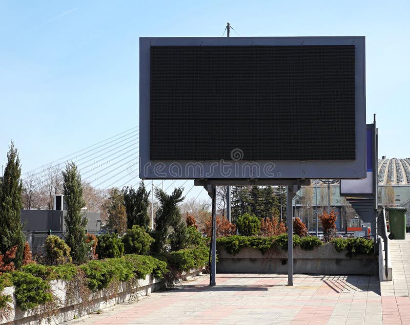 Digital billboard stock image. Image of board, screen - 39880517