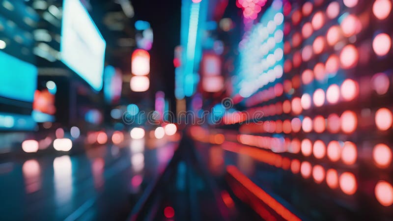 A Digital Billboard in Motion Shifting and Transforming into Different ...