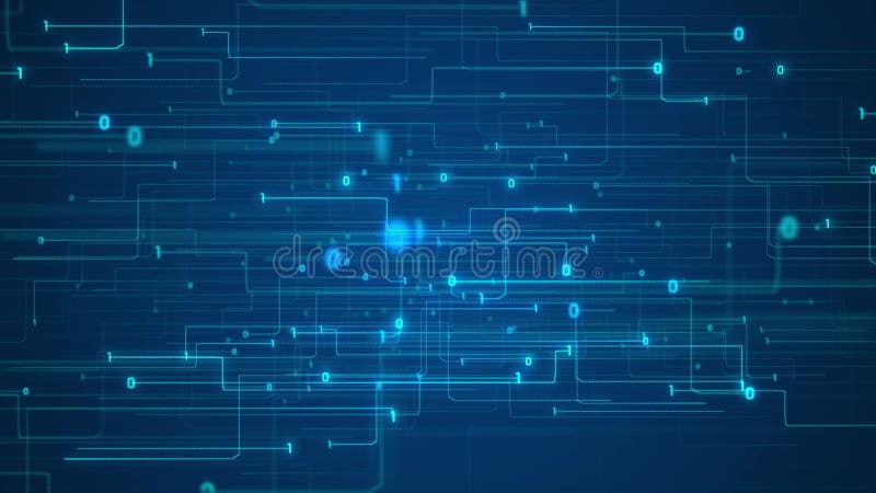 Digital Binary Circuit Matrix Stock Footage - Video of high, flow ...